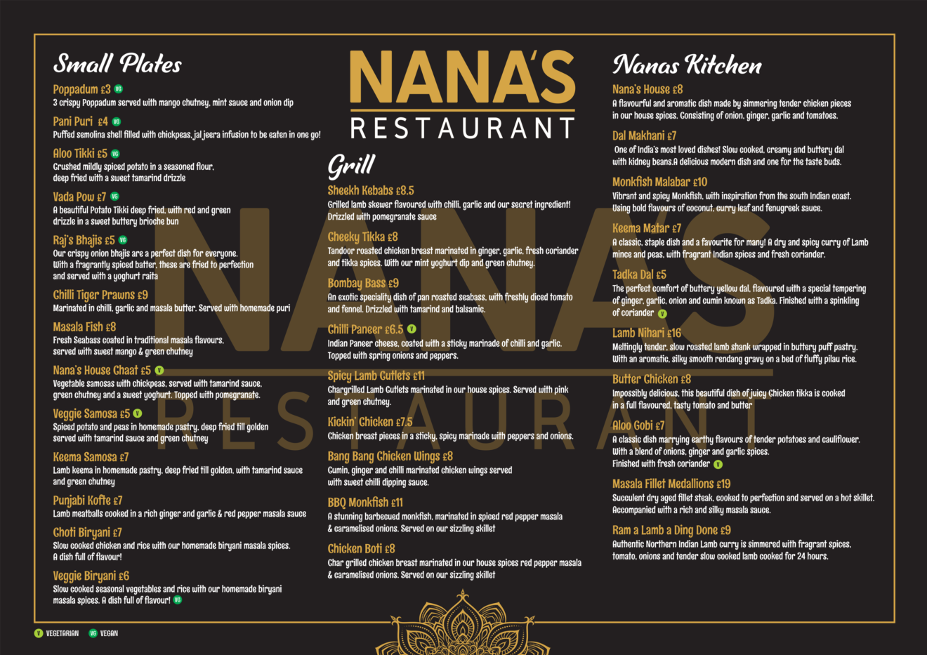 Menu - Nanas Social Dinning